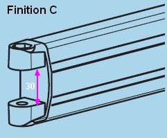 Paire de bras à SANGLE pour store banne